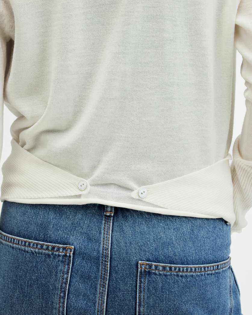 Wasson Pirate Lightweight Cardigan Chalk White | ALLSAINTS Canada